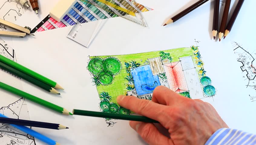 Landscape Architect At Work. Stock Footage Video 3352037 | Shutterstock