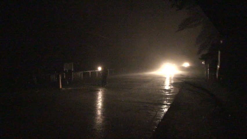 Stock video of furious hurricane winds hit at night. | 3362720 ...