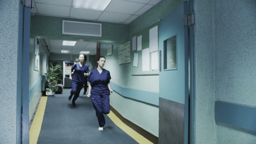 Stock Video Clip of Doctor's and medical staff are running urgently ...