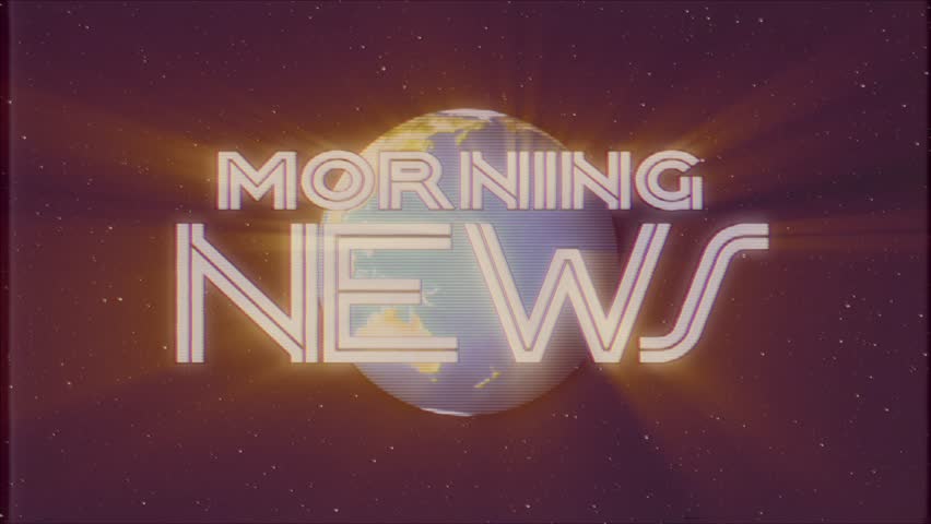 Shiny Retro Morning News Text Stock Footage Video (100% Royalty-free ...