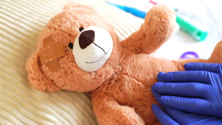 Teddy at the Pediatrician with Stock Footage Video (100% Royalty-free ...