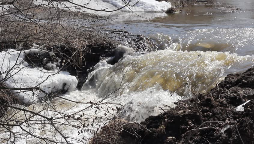 Spring Snow Melting On the Stock Footage Video (100% Royalty-free ...