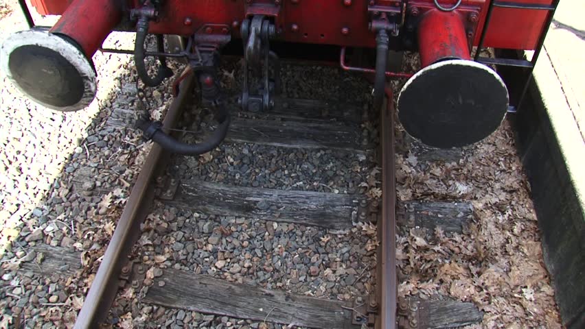 Traditional Buffer-and-chain Coupler, Steam Locomotive Stock Footage ...