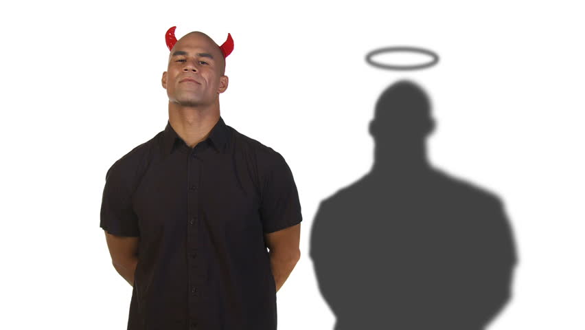 Stock video of evil man with red horns has | 3752540 | Shutterstock