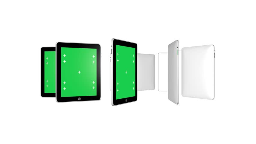Digital Tablet Ipad with Green Stock Footage Video (100% Royalty-free ...