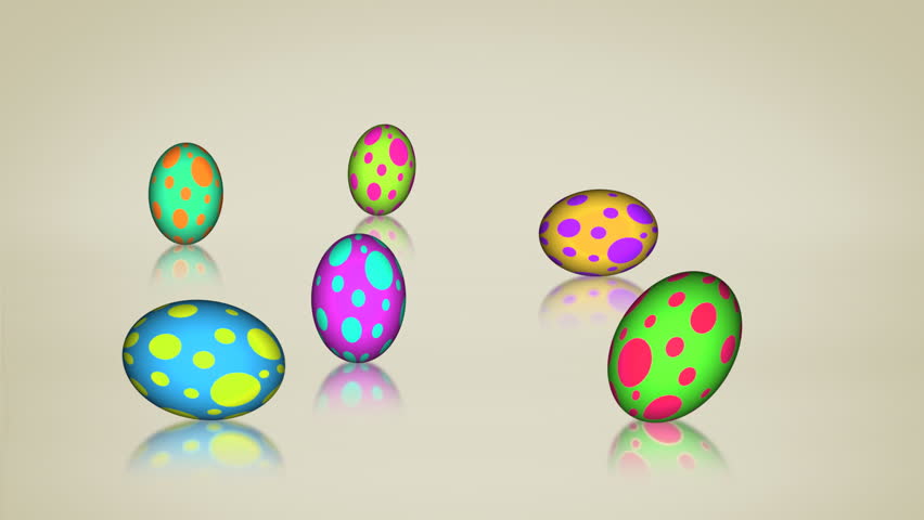 Animated Easter Eggs Rolling with Stock Footage Video (100% Royalty ...