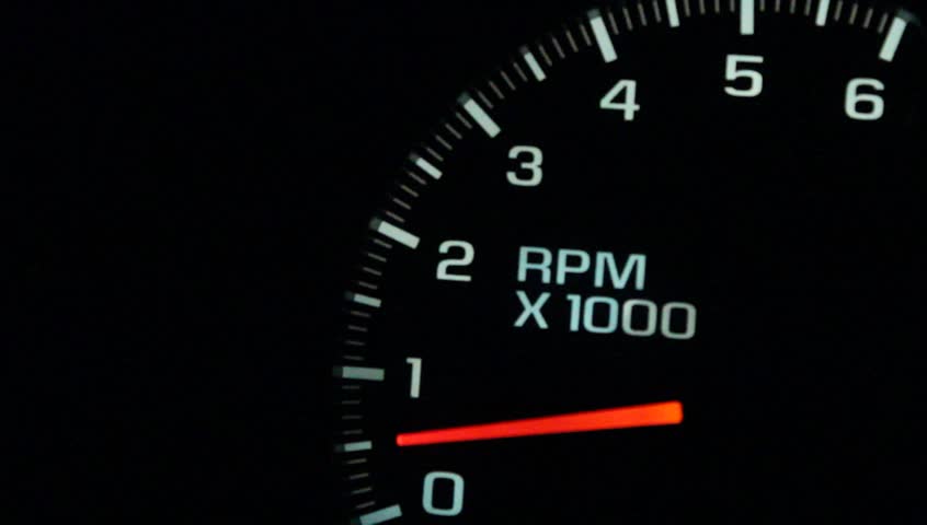 Stock Video Clip of Dashboard RPM gauge revs up from an | Shutterstock