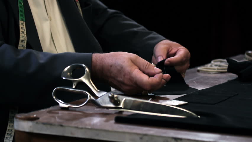 Close Up Shot Of A Tailor Sewing A Button Stock Footage Video 3826889 ...