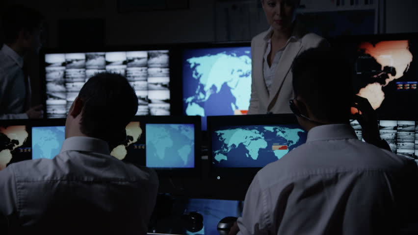 Stock Video Clip of A team of security personnel working in | Shutterstock