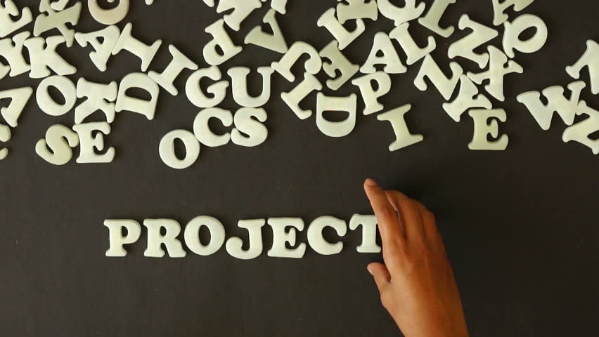 Stock Video Clip of A person spelling Project Management with plastic ...