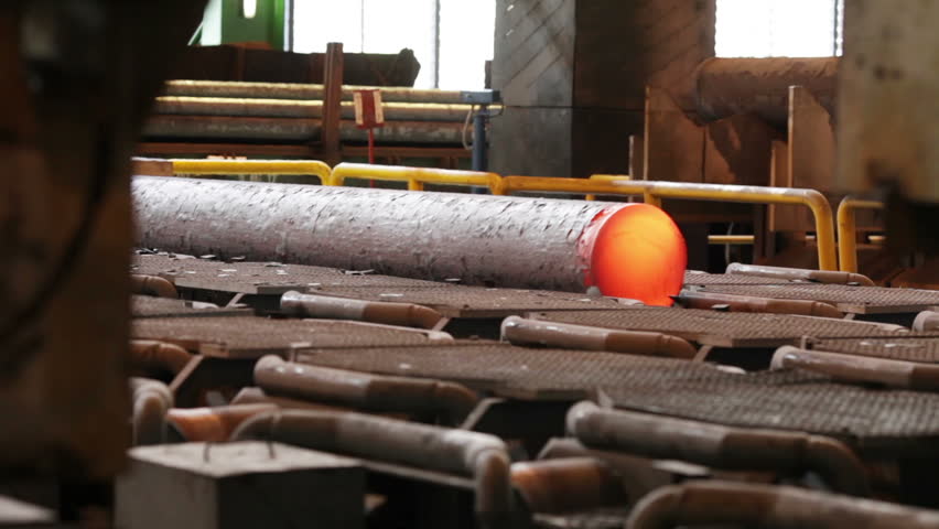 Red-hot Billet is Moving On Stock Footage Video (100% Royalty-free ...