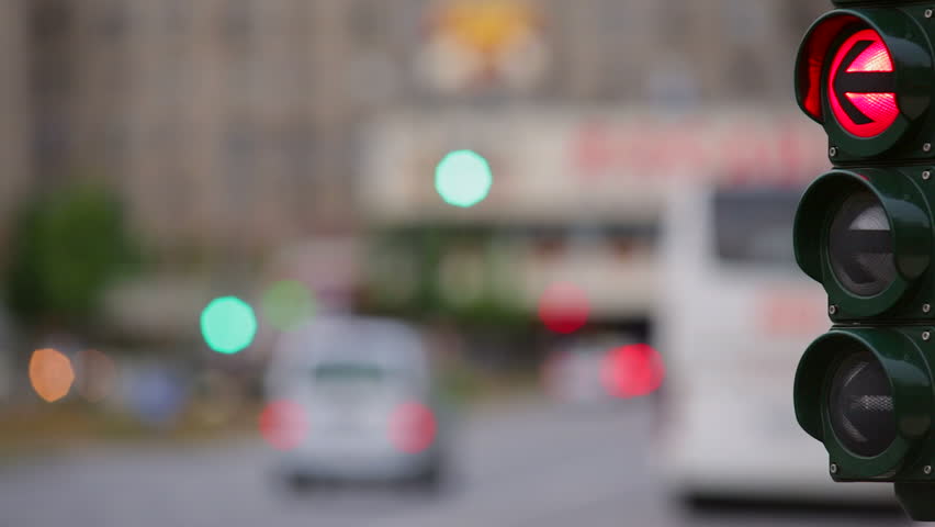 Traffic Light with Dynamic Cars Stock Footage Video (100% Royalty-free ...