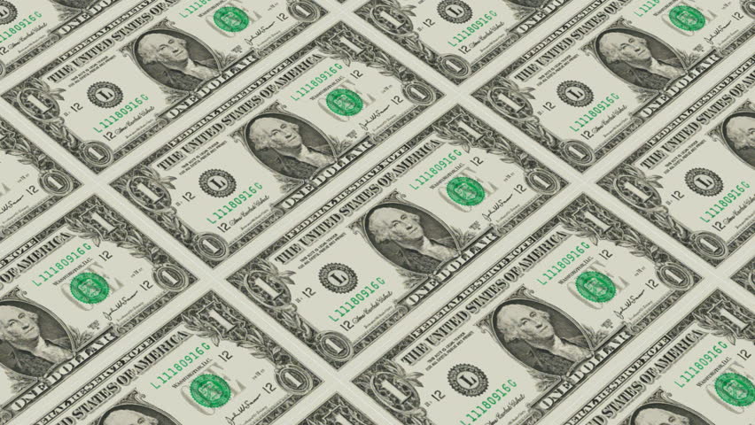 Printing Money Animation,1 Dollar Bills Stock Footage Video 4128103 ...