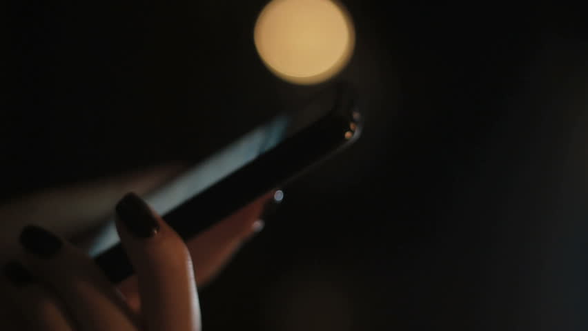 Tracking Shot Hands Operating Smartphone. Stock Footage Video (100% ...