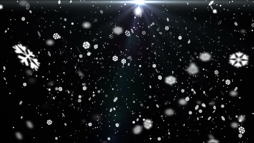 4k Rendered Computer Generated Falling Snow. Overlay Or Background ...