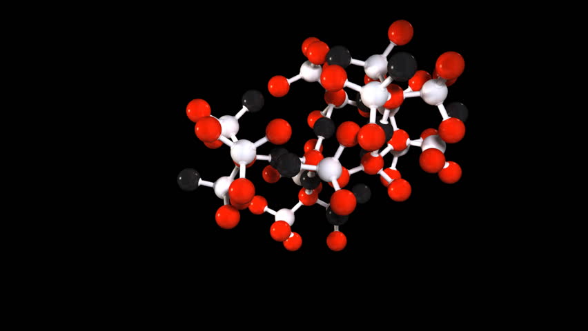 Ball And Stick Model Of Glucose Molecule With Animated Carbon Atom ...