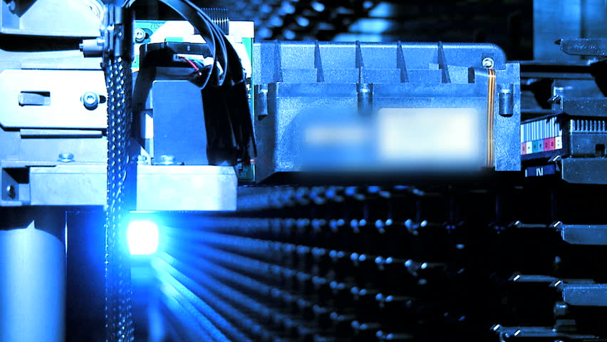 Automated Electronic Data Storage Machine Stock Footage Video (100% ...