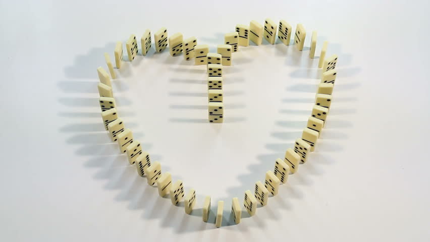 Stock video of heart domino, heart of dominoes, heart | 4341470 ...