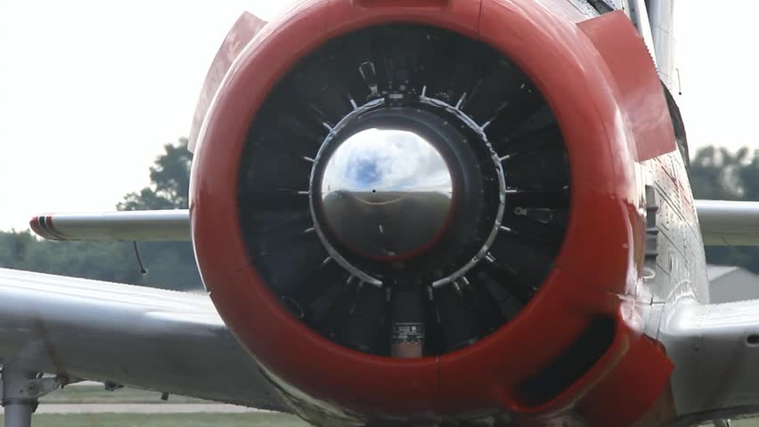 Single Engine Airplane Propeller Spinning Stock Footage Video (100% ...