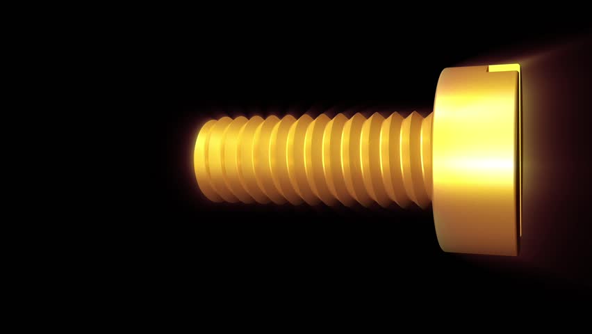 Gold Bolt with an Alpha Stock Footage Video (100% Royalty-free) 4482110 ...