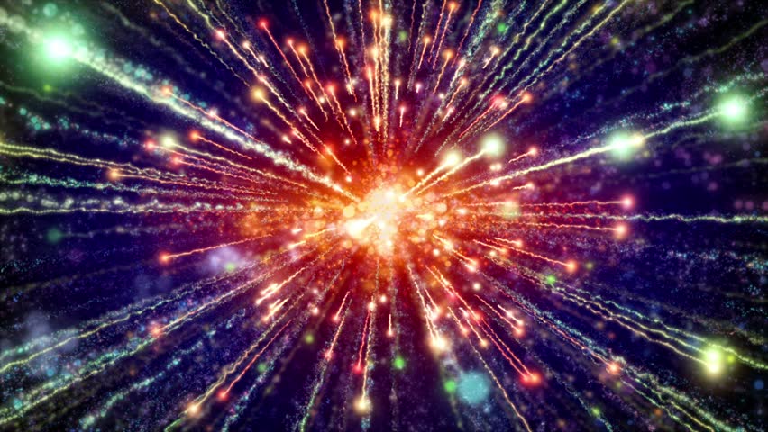 Abstract Motion Rainbow Colors Background, Shining Lights, Sparks And ...