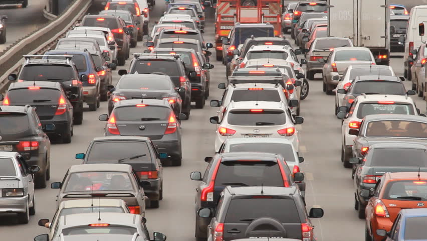 Car Traffic Jam On The Highway Stock Footage Video 4572107 | Shutterstock