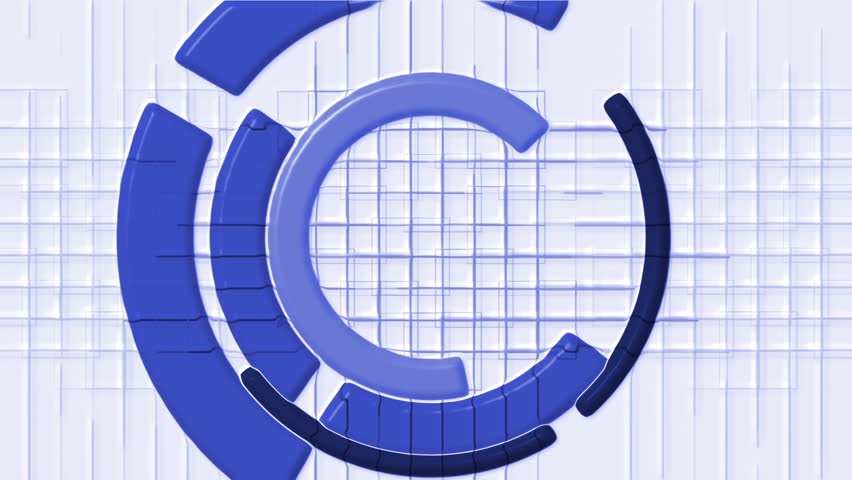 Stock video of rotation computer circles interface & mesh | 4713230 ...