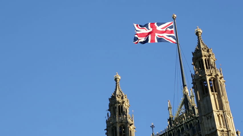 British Flag On Palace of Stock Footage Video (100% Royalty-free ...