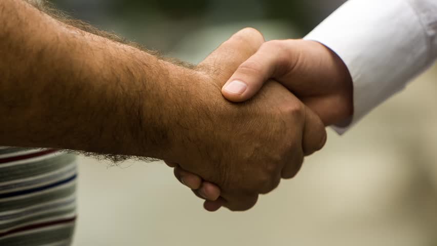 Stock video of two men shacking hands full hd | 4748780 | Shutterstock