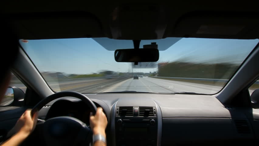 Car Driving Down Highway Stock Footage Video 12925004 | Shutterstock