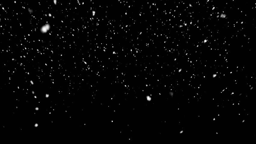 Animated Very Heavy Snowfall On Black Background Séquences vidéo libres ...