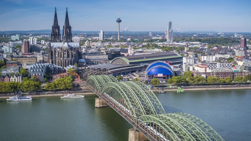 Cologne, Germany Time Lapse. Stock Footage Video (100% Royalty-free ...