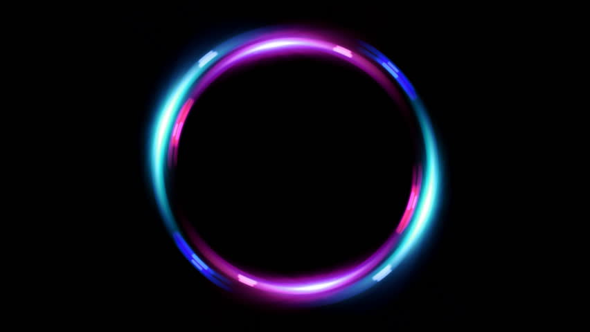 Glowing Circular 3D UI Element With Alpha Channel. Illuminated Geometric Circle And Sphere ...