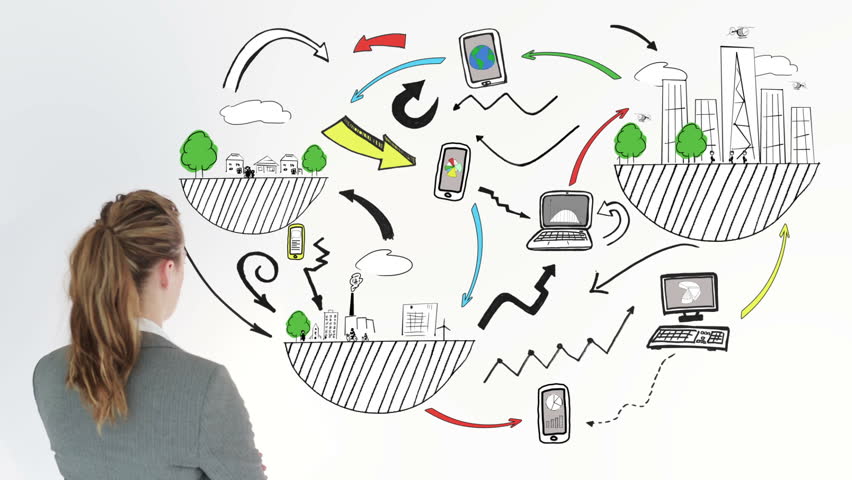 Colored Animation Showing Global Influences Stock Footage Video (100% ...