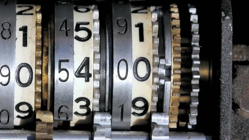 Counter Of The Audio Cassette In The Tape Deck Recorder Is Rotating ...