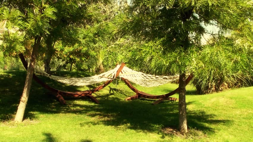 Two Modern Hammocks, Side By Stock Footage Video (100% Royalty-free ...