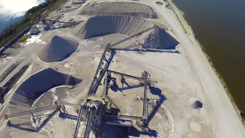 Industrial Dig Site Aerial Footage Stock Footage Video (100% Royalty ...