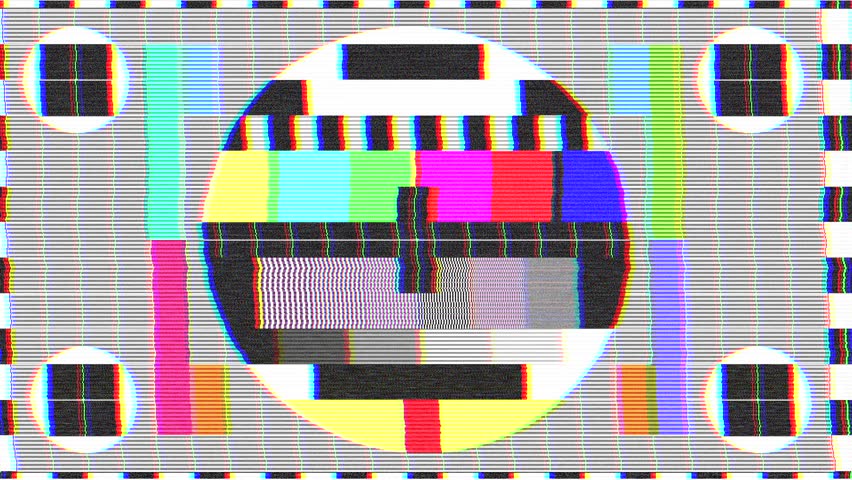 4K - TV Test Card Malfunction (Loop). Stock Footage Video 6298589 ...