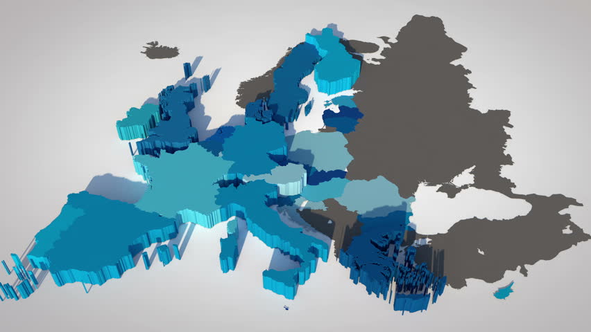 Stock video of 3d map of the european union | 5639660 | Shutterstock