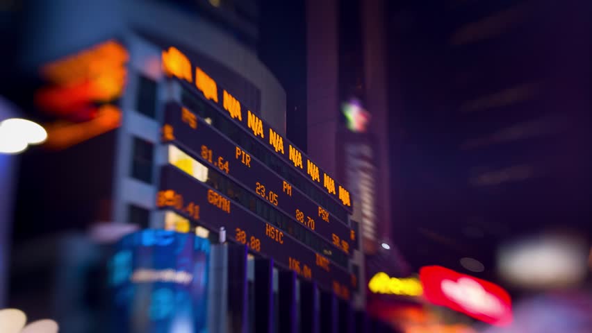 Stock Market Ticker Screen Display Stock Footage Video (100% Royalty ...