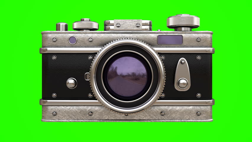 Silver Photo Camera Isolated On Stock Footage Video (100% Royalty-free ...