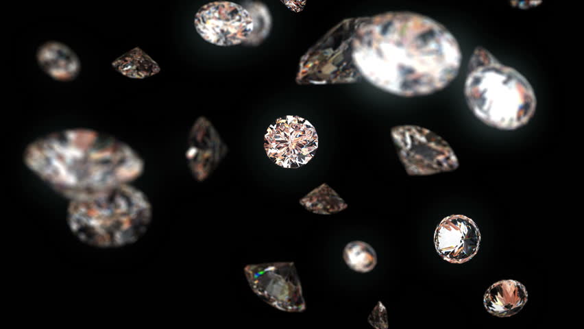 Falling Diamonds, Beautiful Background, Seamless Loop. 4K Stock Footage ...