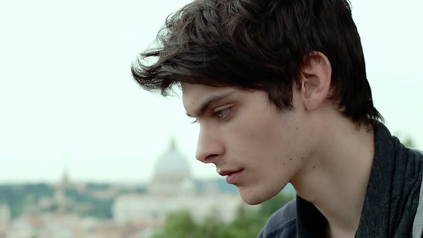 Sad And Pensive Beautiful Young Man - Have Tears In His Eyes Stock ...