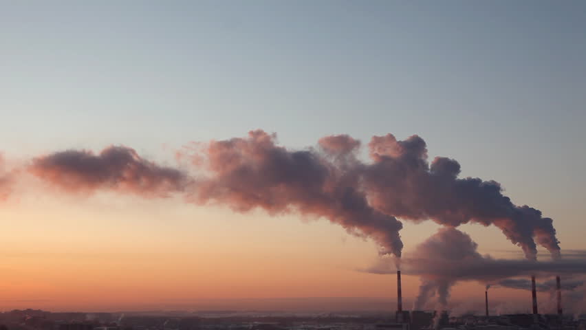 Pipe with Smoke in Winter Stock Footage Video (100% Royalty-free ...