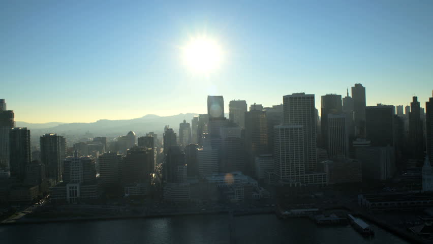 Aerial Sun Flare View Port Stock Footage Video (100% Royalty-free ...