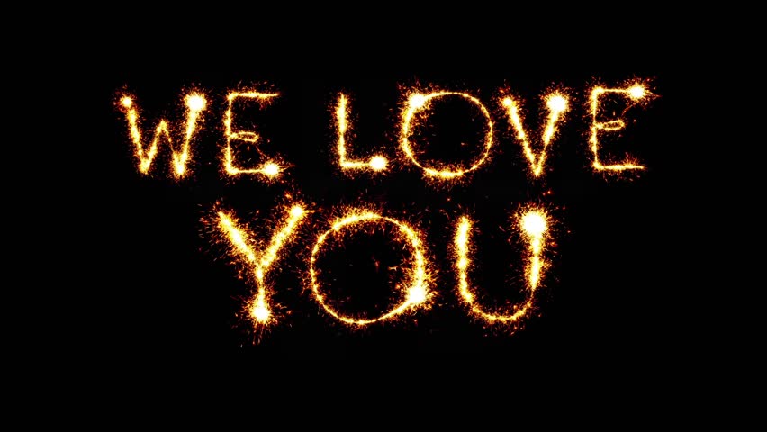 Stock video of we love you. sparkler animation. | 6383150 | Shutterstock