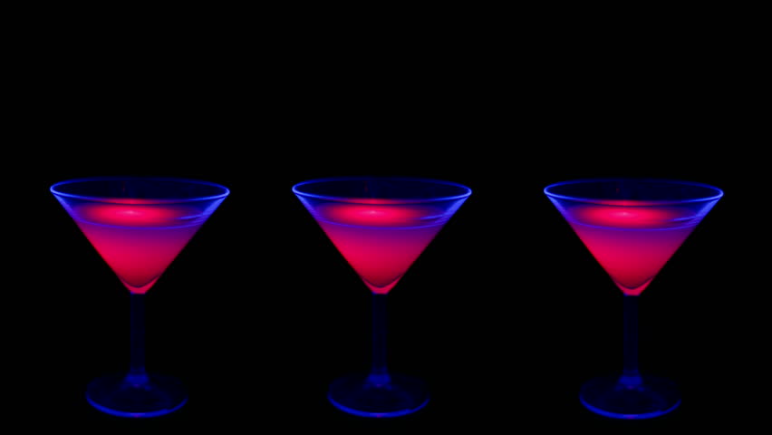Cocktail Under Uv Lights. Stock Footage Video (100% Royalty-free ...