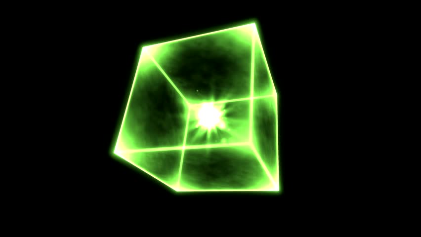 Rotating Glowing Cube Animation Video De Stock Totalmente Libre De