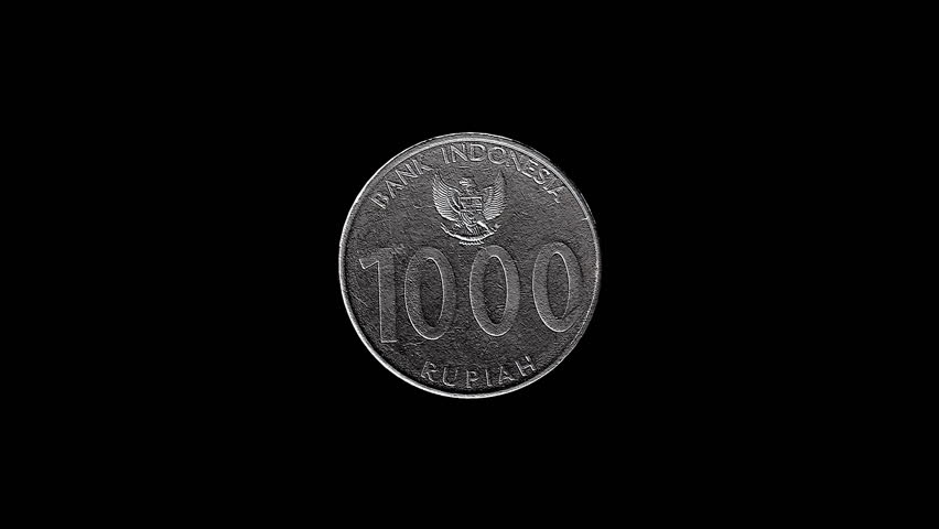 Indonesian 1000 Rupiah Coin Looping Stock Footage Video (100% Royalty ...