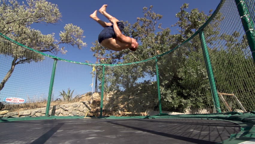 Girl Jumping From Springboard And Diving In Swimming Pool -Slow Motion ...